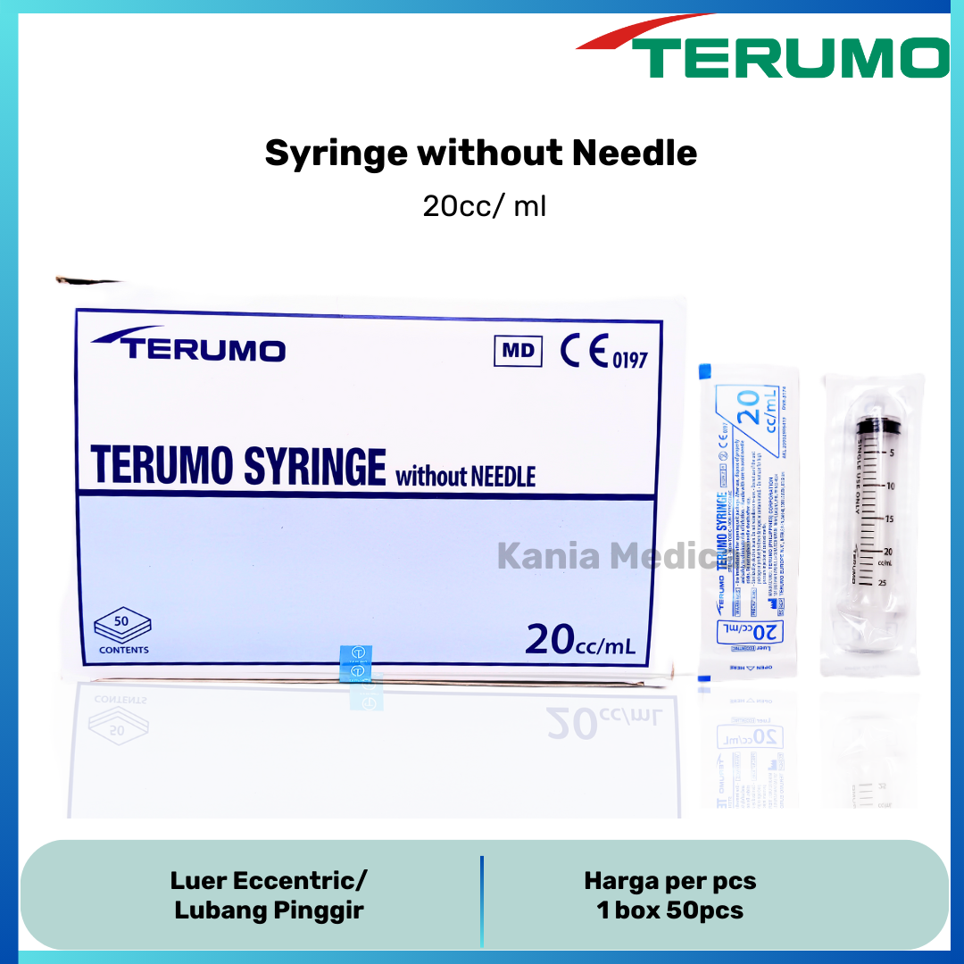 Terumo Syringe 20cc/ml Without Needle Luer Eccentric Spuit 20cc | Lazada Indonesia