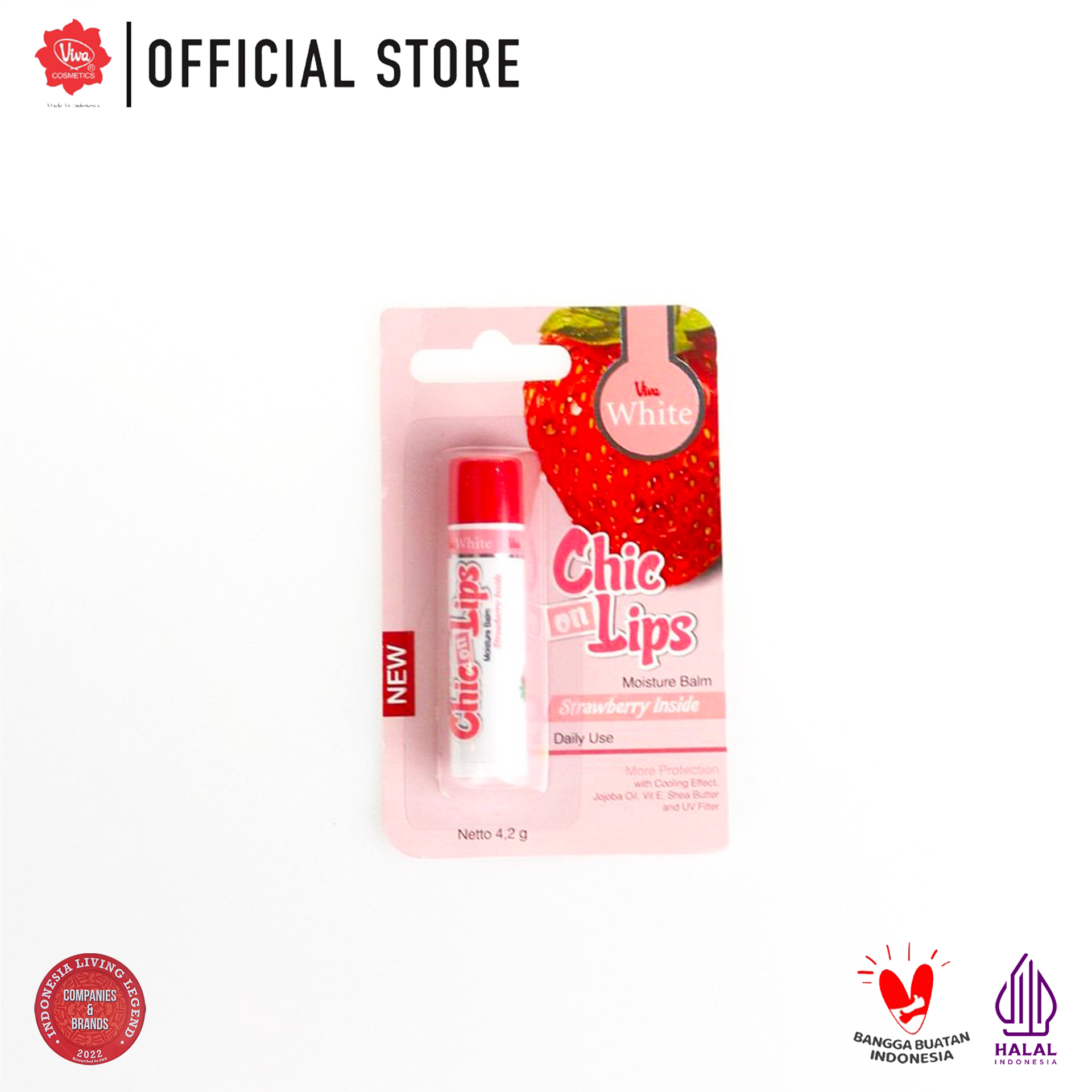 Viva White Moisture Balm Chic On Lips - Tersedia 4 Varian Rasa (UV ...