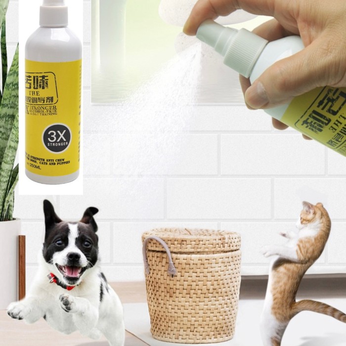 Spray anti chew melatih bad behaviour anjing kucing training spray ...