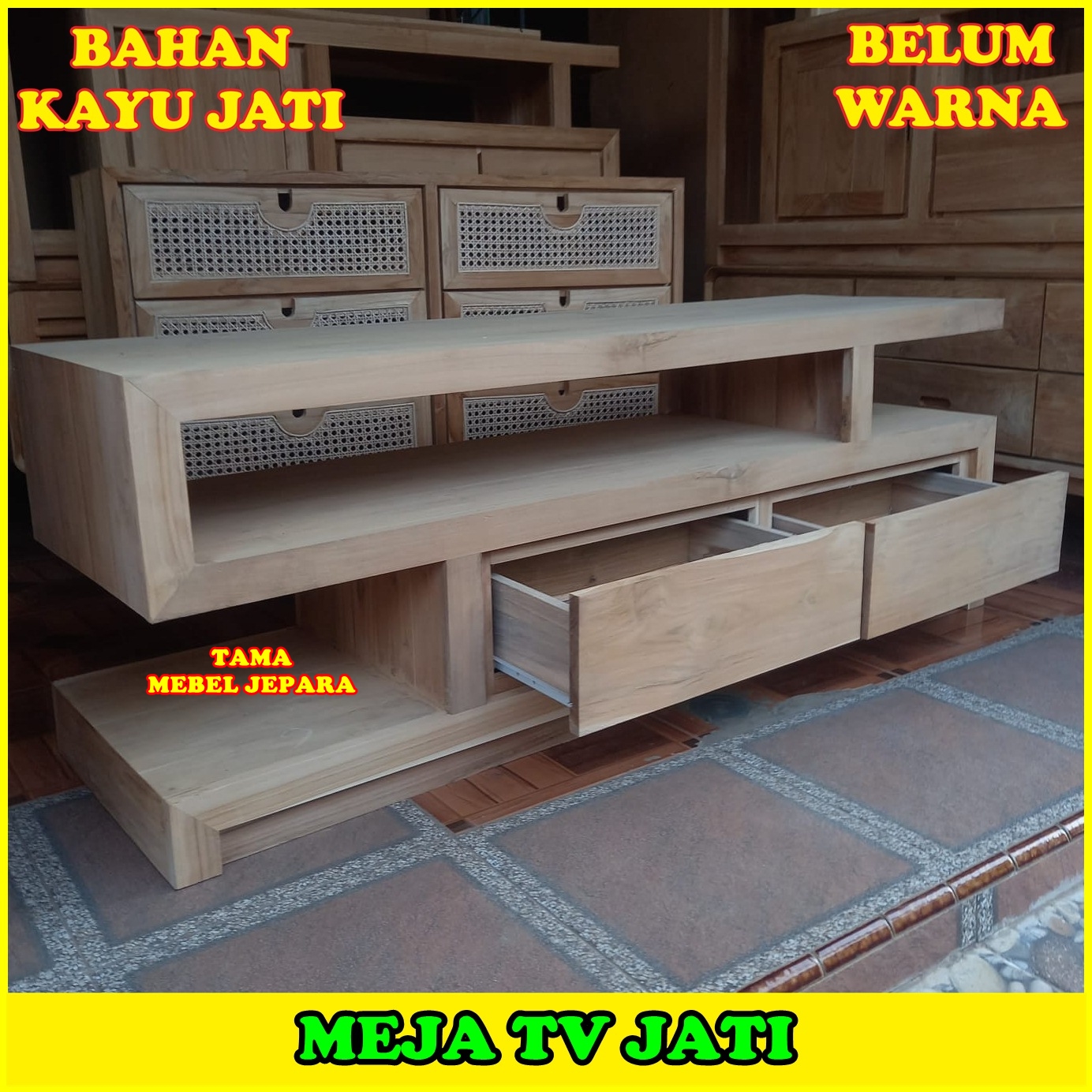 Rak TV Minimalis Kayu Jati Model Terbaru Meja TV Minimalis Kayu Jati ...