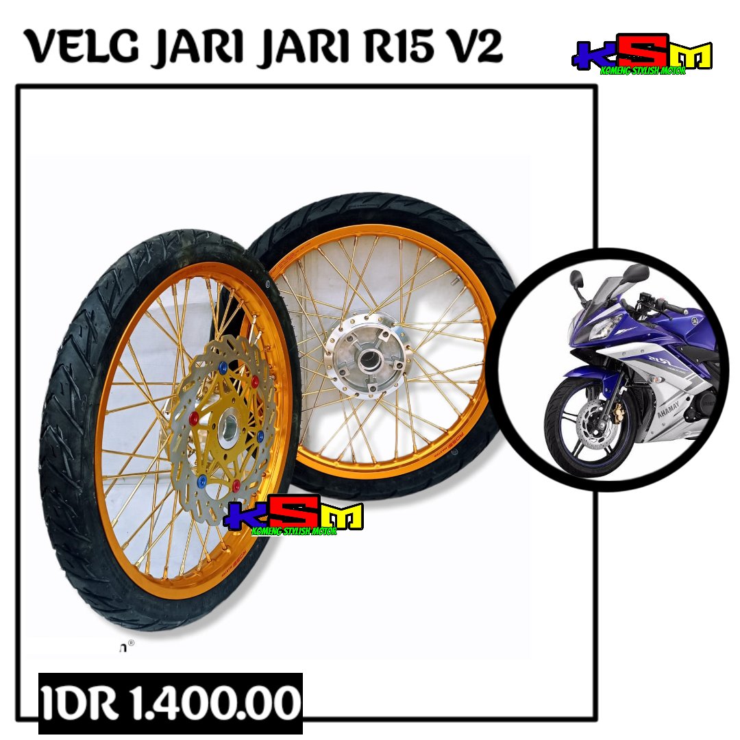 VELG R15 V2 | VELG JARI JARI R15 V2 | KOMENG STYLISH MOTOR | Lazada ...