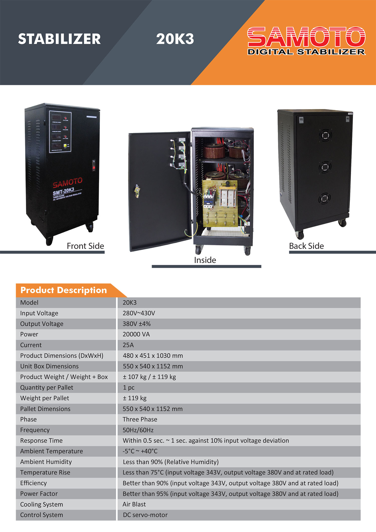 Stabilizer 20KVA Three Phase Digital - SMT-20KVA3-20000VA | Lazada ...