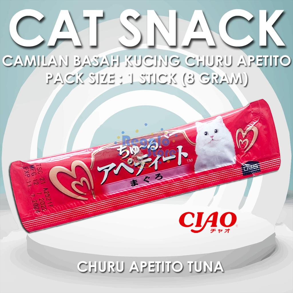 SNACK KUCING LIQUID CIAO CHURU APETITO TUNA BONITO CHICKEN SATUAN 8 GR | Lazada Indonesia