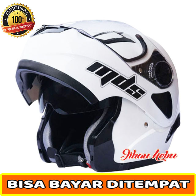 helm mds modular / helm full face mds pro rider putih terbaru | Lazada ...