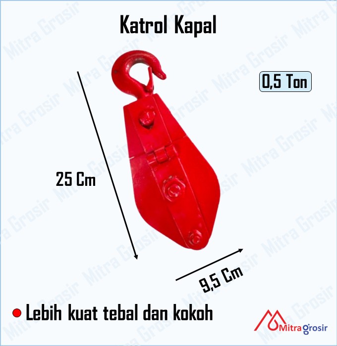 Katrol Kerekan Roda Sumur Bangunan Kuat 0.5 Ton / Kerekan Air Pulley ...