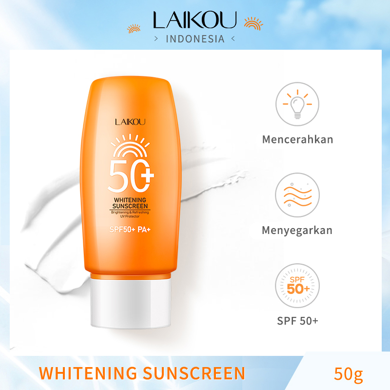 LAIKOU Sunscreen SPF50+ Krim Sunscreen Tahan Air Perlindungan UV 50g ...