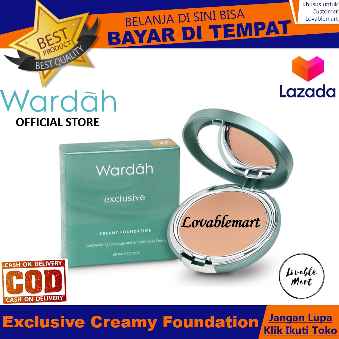 WARDAH Exclusive Creamy Foundation Bedak Lovablemart Bisa COD Bayar di ...
