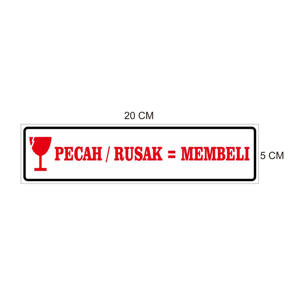 stiker pecah atau rusak berarti membeli 2 | Lazada Indonesia