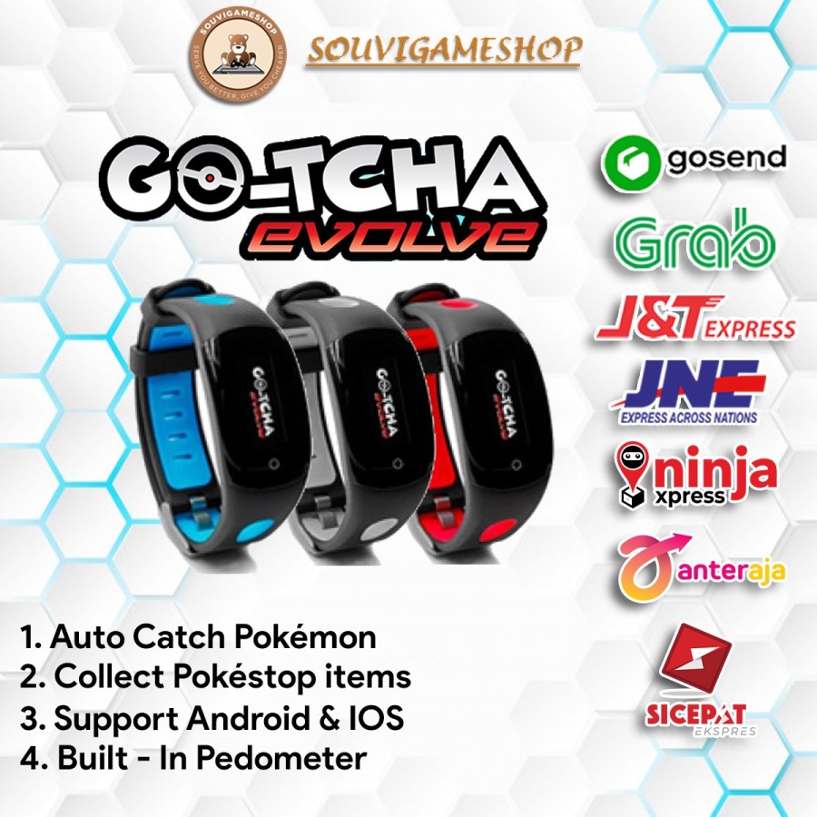 PROMO !! GOtcha Go-tcha Evolve Touch Screen Wristband Pokemon Go Plus ...