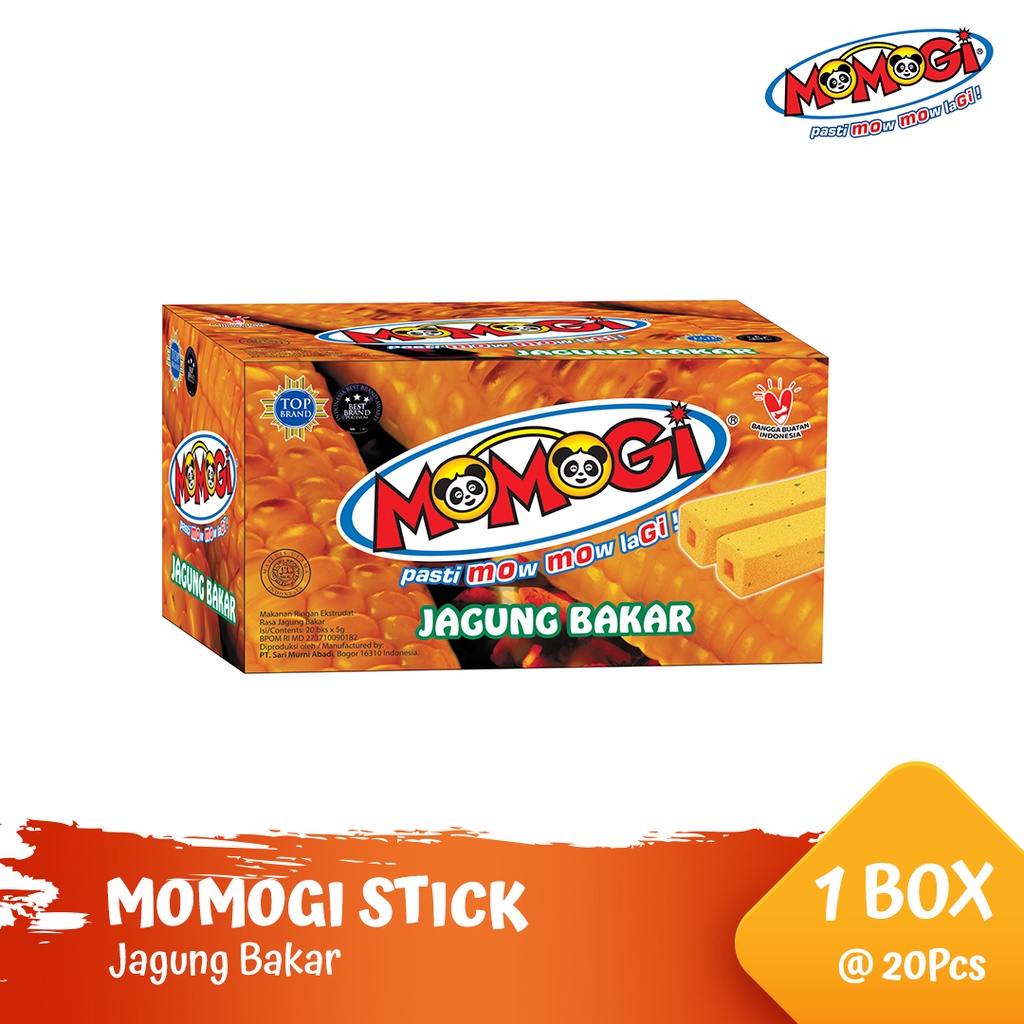 Momogi Stick Snack Makanan Ringan 5gr - Jagung Bakar 1 Box Isi 20 Pcs ...