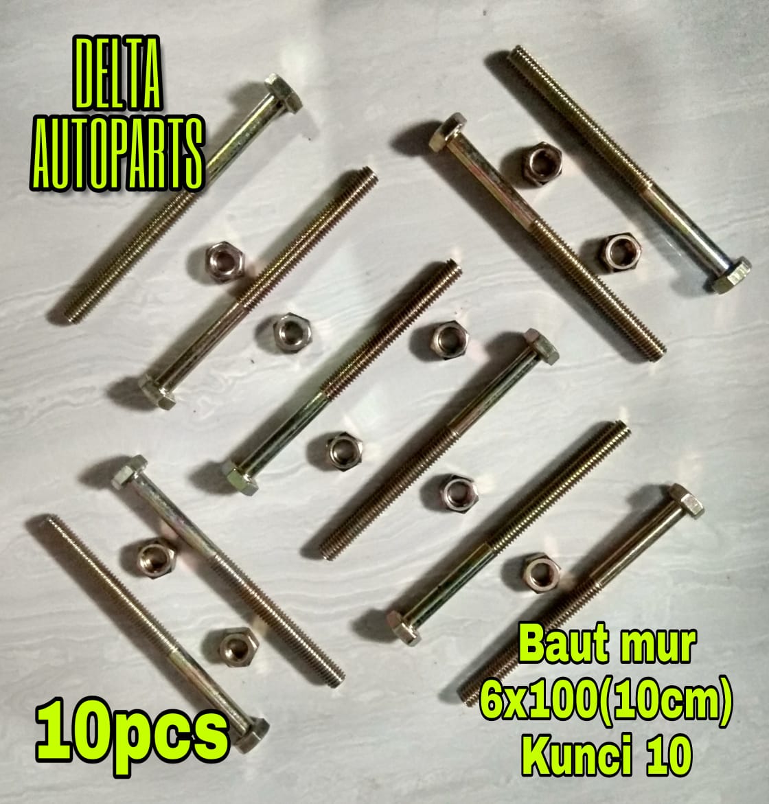 BAUT 10 + MUR PAKET 10 PCS BM 6X100(10CM) KUNCI 10 | Lazada Indonesia