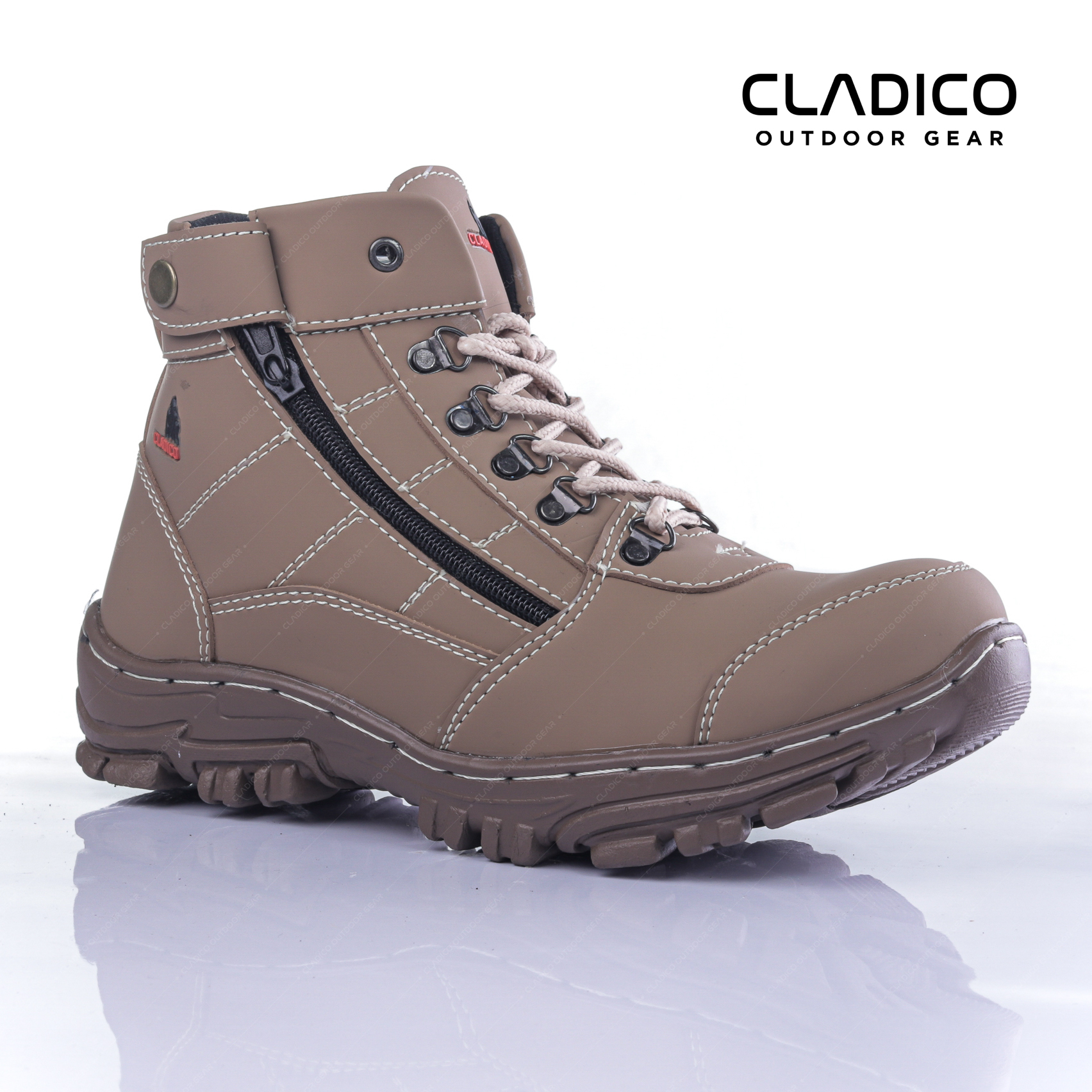 Sepatu Pria Safety Gunung Resleting Boot Ujung Besi Bot Cowok Keren ...