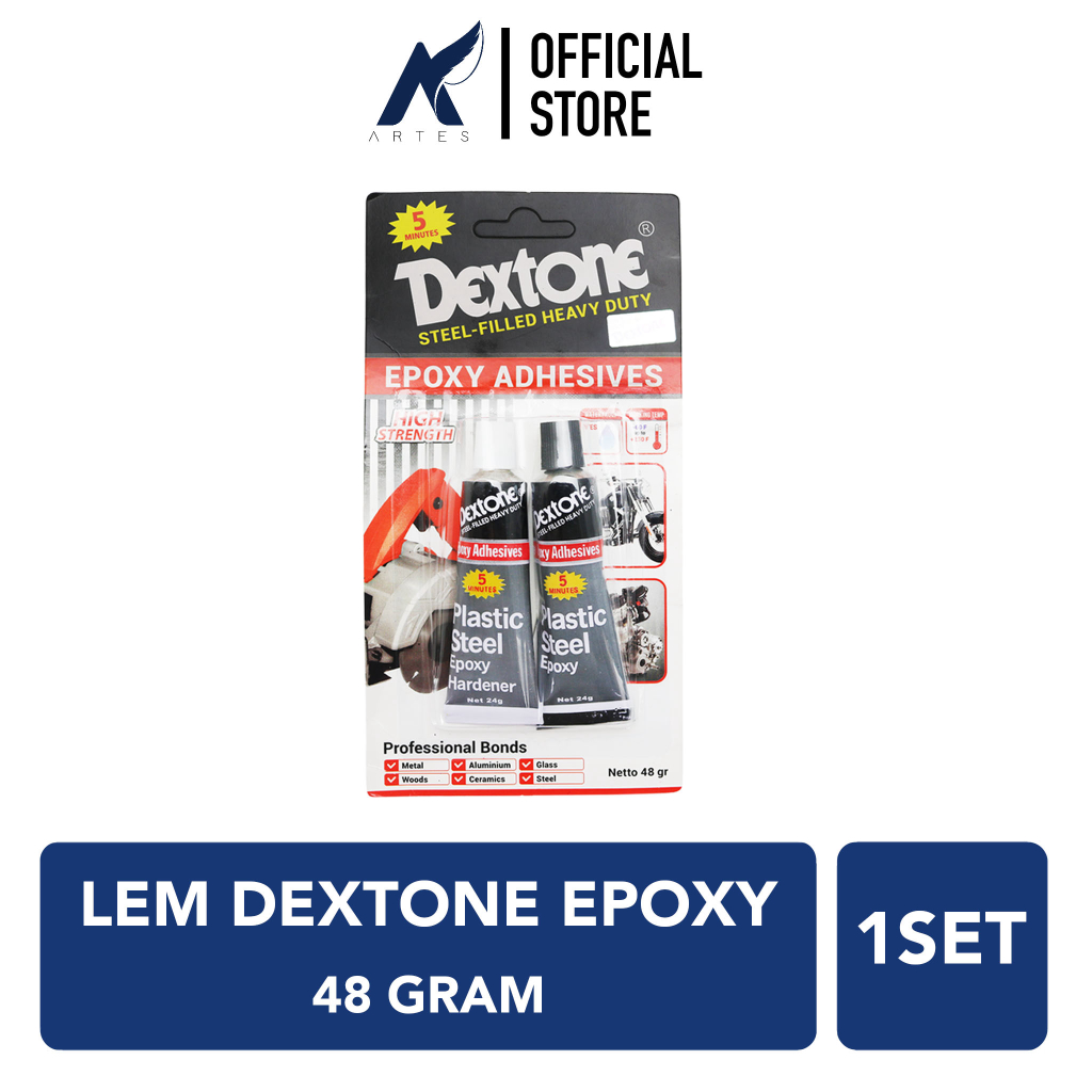 DEXTON LEM EPOXY ADHESIVE Perekat Kuat 5 Menit Besi Keramik Kayu Kaca ...
