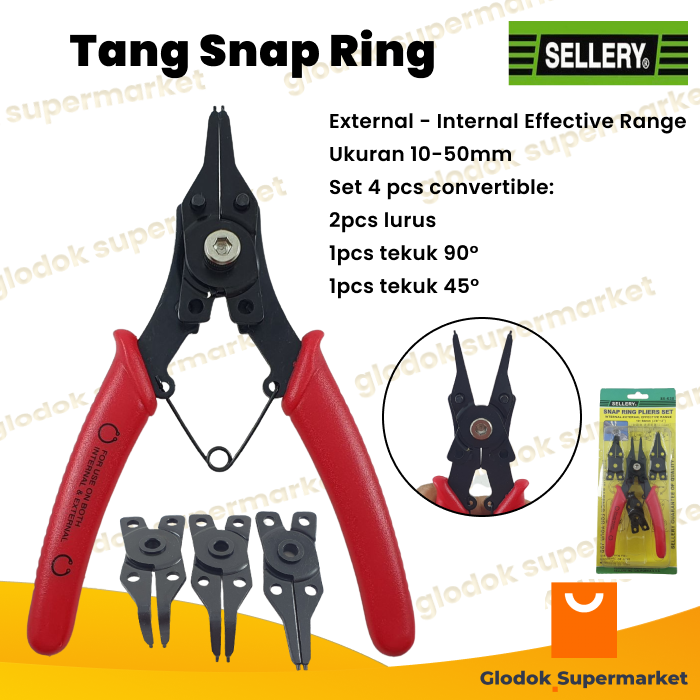 Tang Snap Ring Set Sellery 88-630 Per Circlip Pliers Snapring Internal External Bent | Lazada ...
