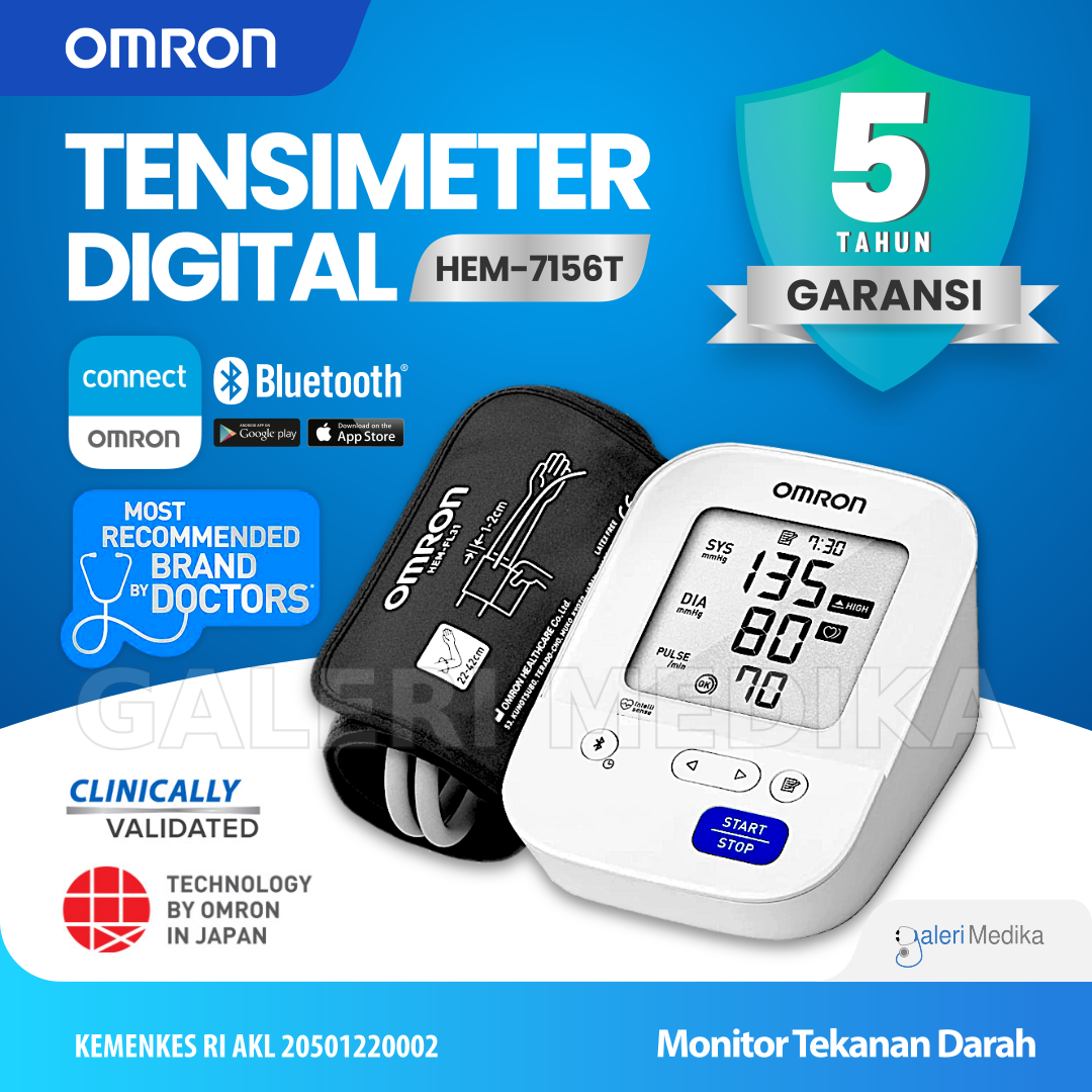 Tensimeter Digital Omron HEM-7156T Bluetooth / Tensimeter Omron HEM ...