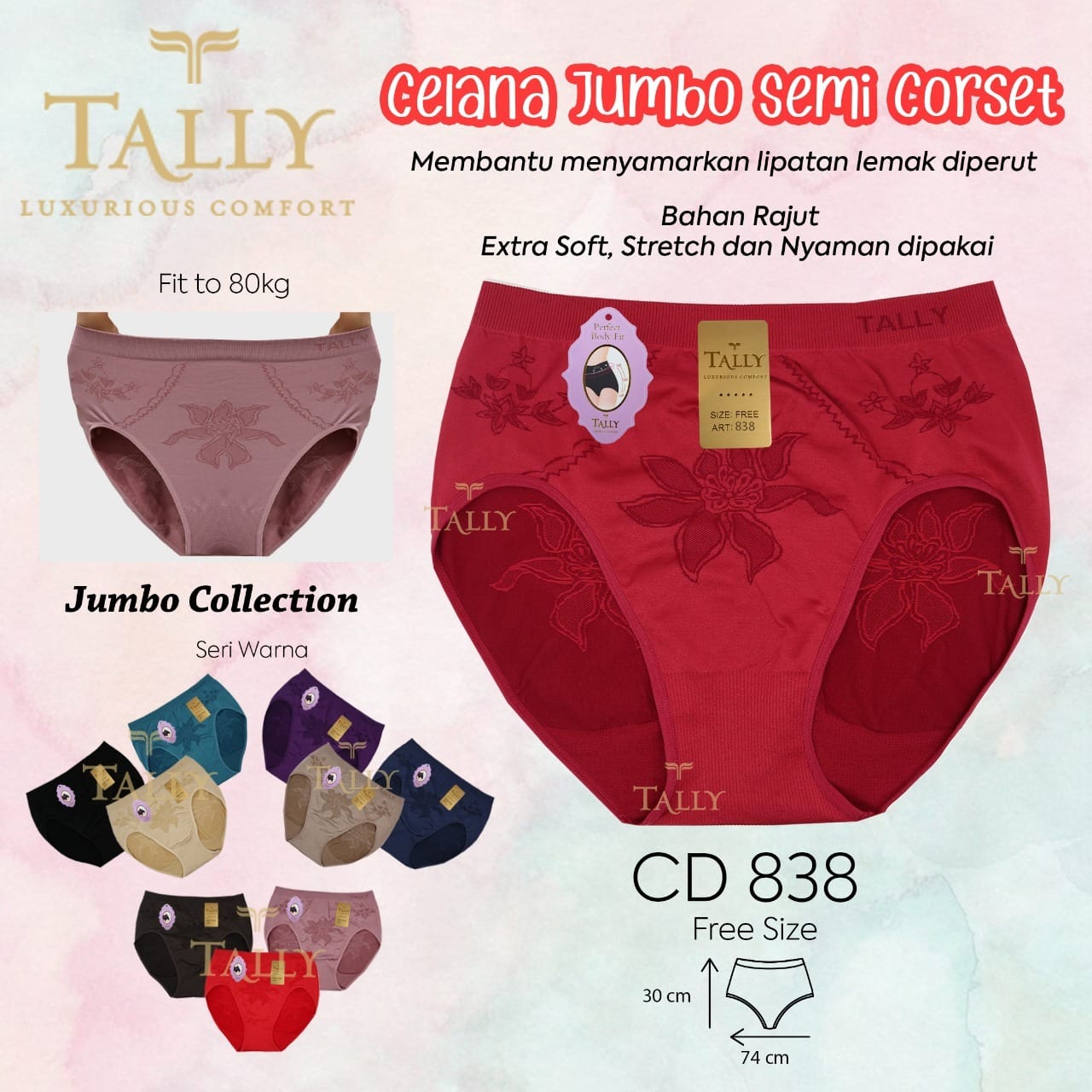 BELLINO - SUPER JUMBO FIT XXXL Celana Dalam Wanita Jumbo Tally 838 ...