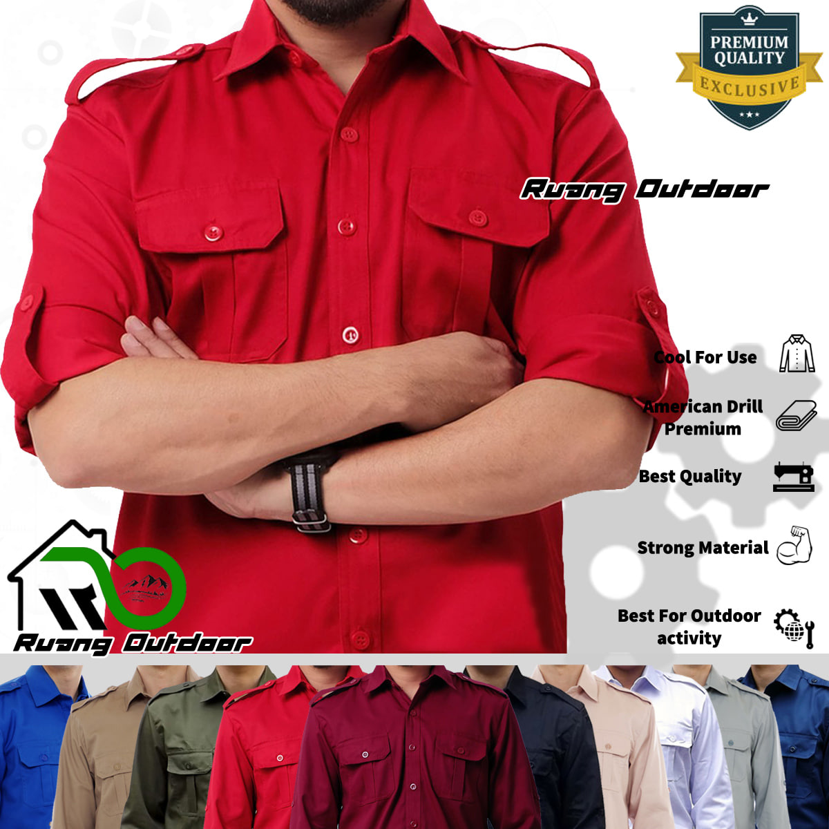 Baju Kemeja PDL PDH Pria Wanita Lengan Panjang - Pakaian seragam ...