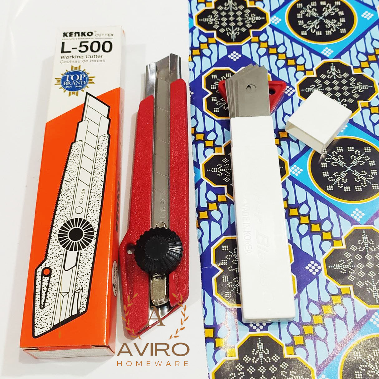 Cutter KENKO L-500 Pisau Cutter Besar Bahan Plastik Tebal | Lazada ...