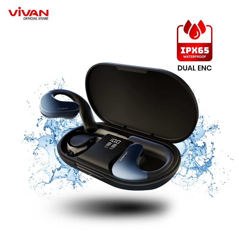 VIVAN OWS Open Ear True Wireless Earbuds IPX65 Dual ENC Audio Hi ...
