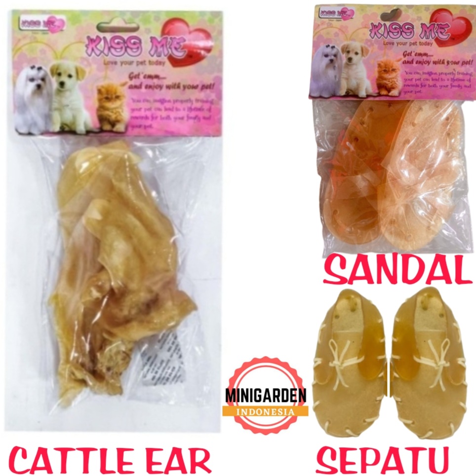SNACK GIGITAN ANJING telinga sapi kering rawhide dog snack | Lazada ...