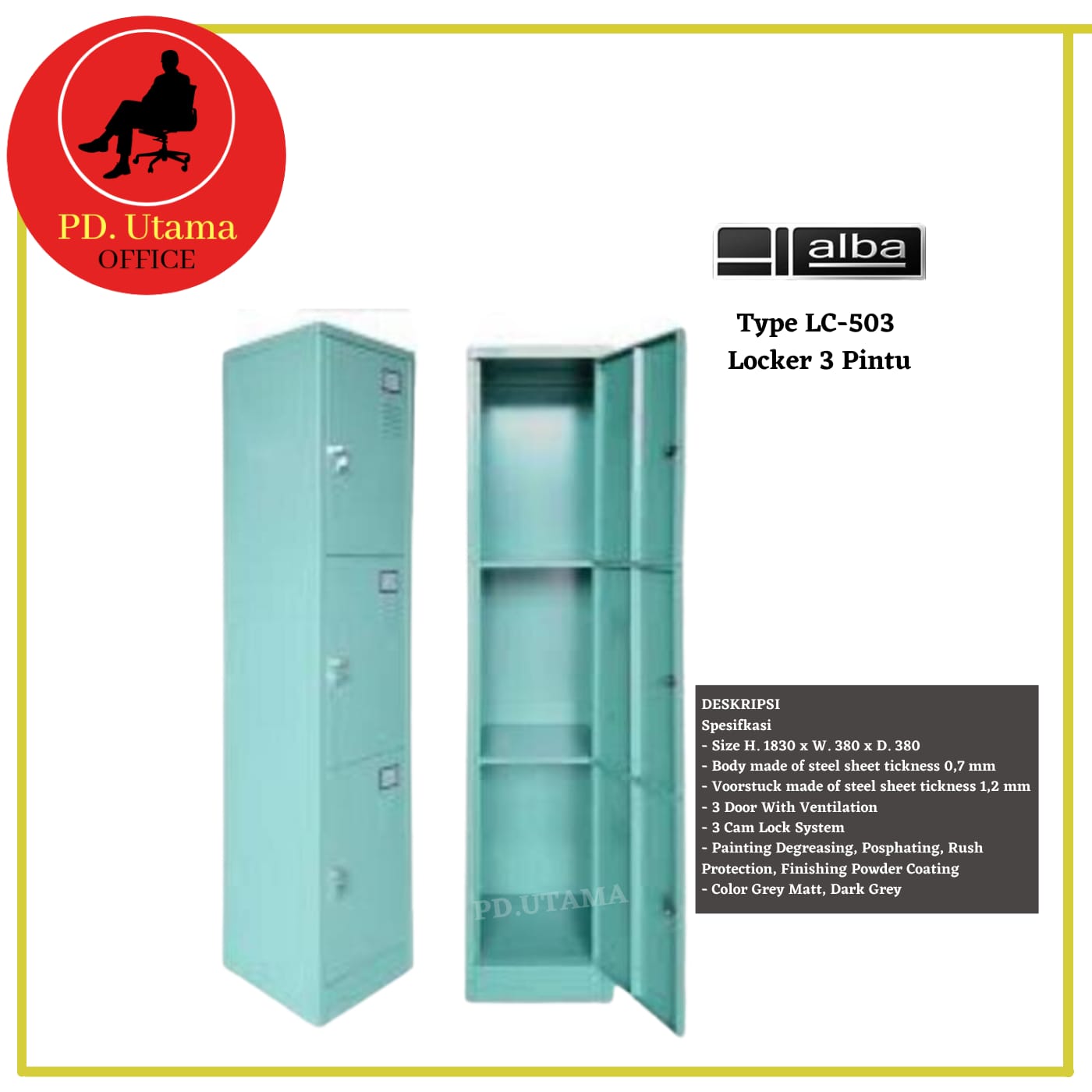 Locker Kantor ALBA LC-503 Loker Lemari Besi | Lazada Indonesia