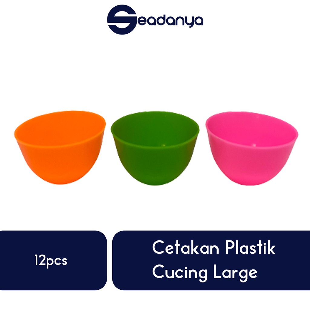 Cetakan Plastik Cucing Large 12pcs -Cup Puding/Coklat/Chocolate/Bolu ...
