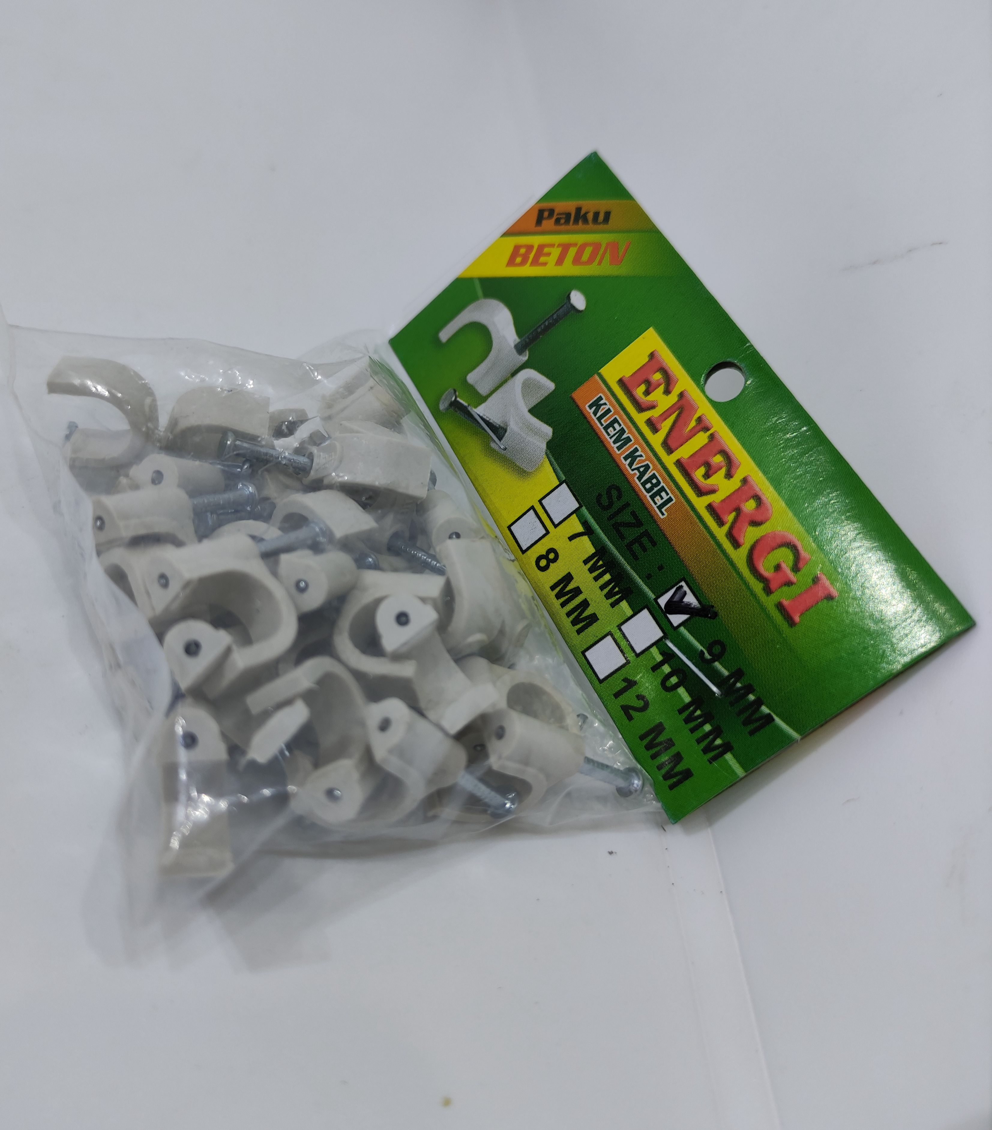 Paku Klem ENERGI / Klem Kabel / Paku Beton 8 9 10 12 mm / Cable Clamp ...