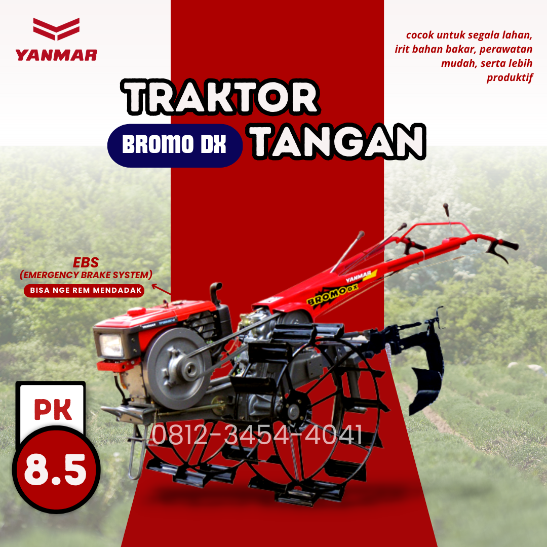 Traktor YANMAR BROMO DX Mesin Bajak Sawah Traktor Tangan Mini Tiller ...