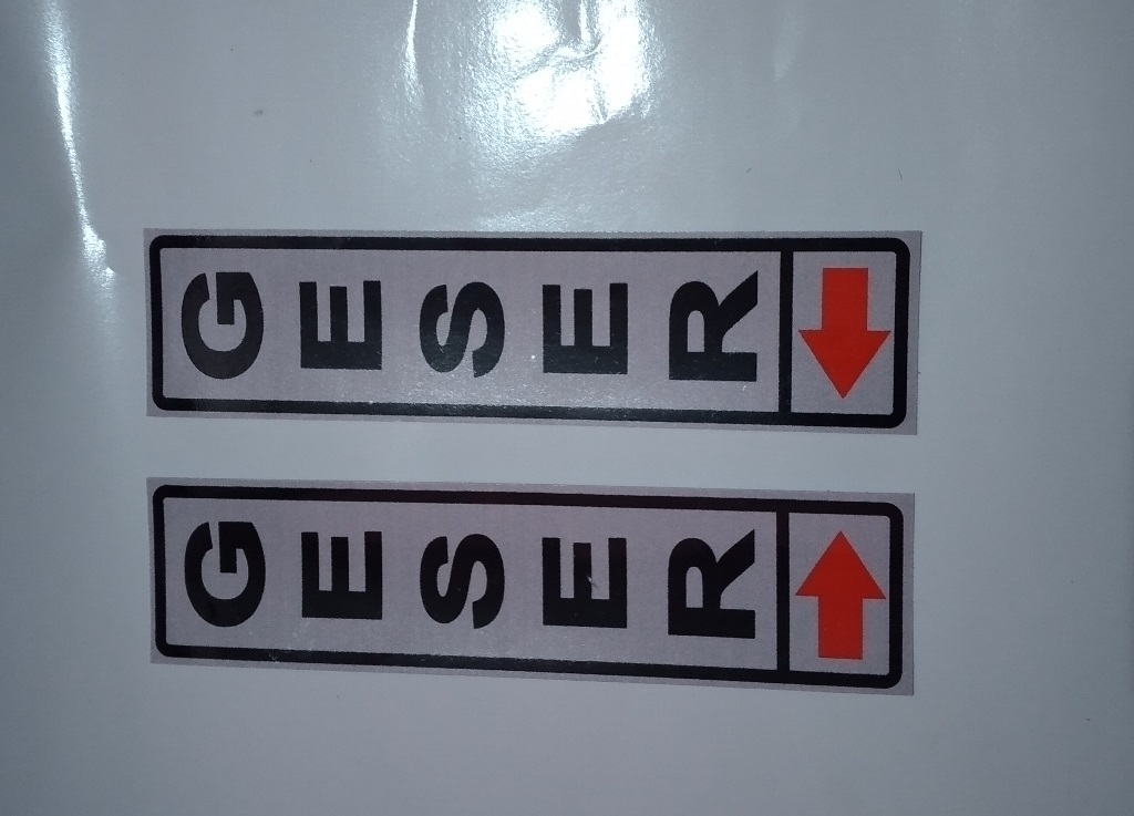 sticker geser kiri kanan pintu stiker label geser pintu kantor dll ...