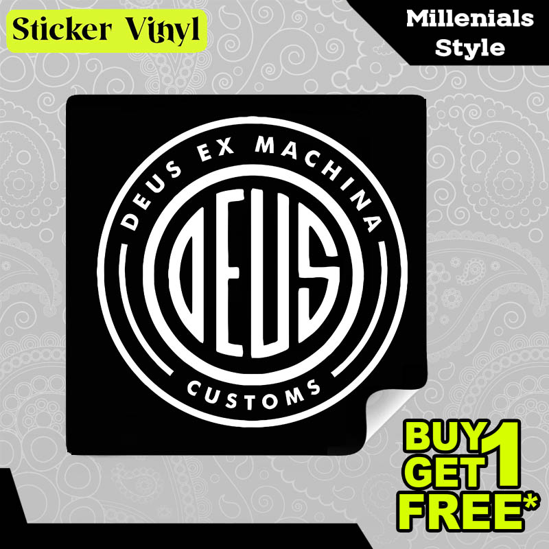 Sticker Deus EX Machina Customs Vynil Tahan Air Bisa Custom Gambar ...