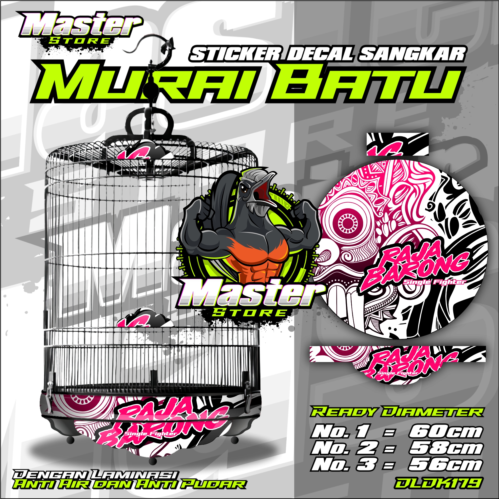 Stiker Decal Sangkar Murai RAJA BARONG High Quality Bisa Request ...