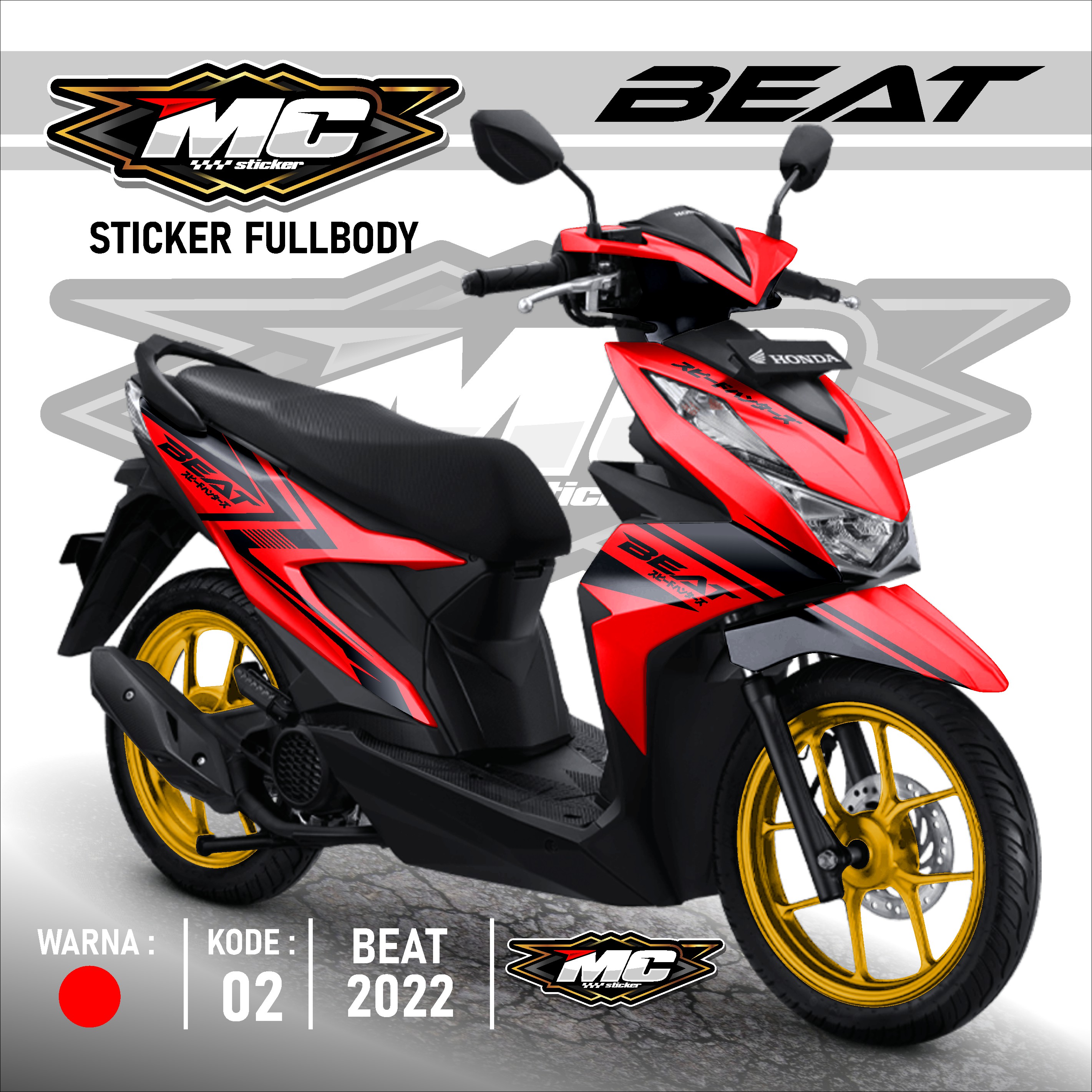 MC Cutting Sticker Decal Full body Beat Deluxe Street 2024 terbaru ...