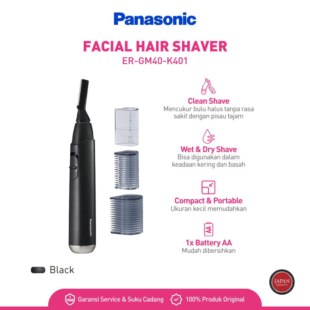 Panasonic ER-GM40-K401 Face Hair and Eyebrow Shaver | Lazada Indonesia