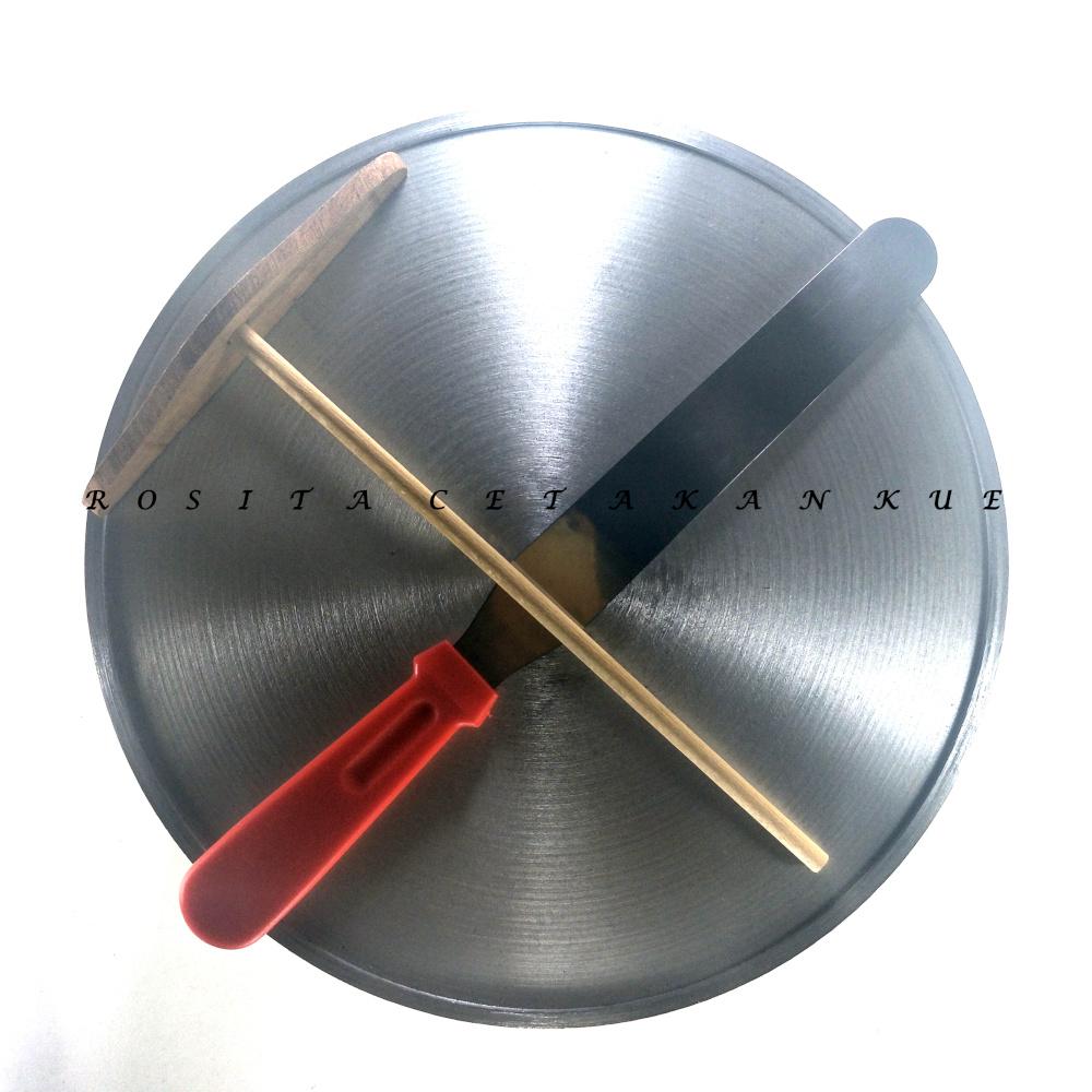 Rosita Cetakan Kue Crepes Alumunium Bertepi 30cm Gratis Spatula dan ...