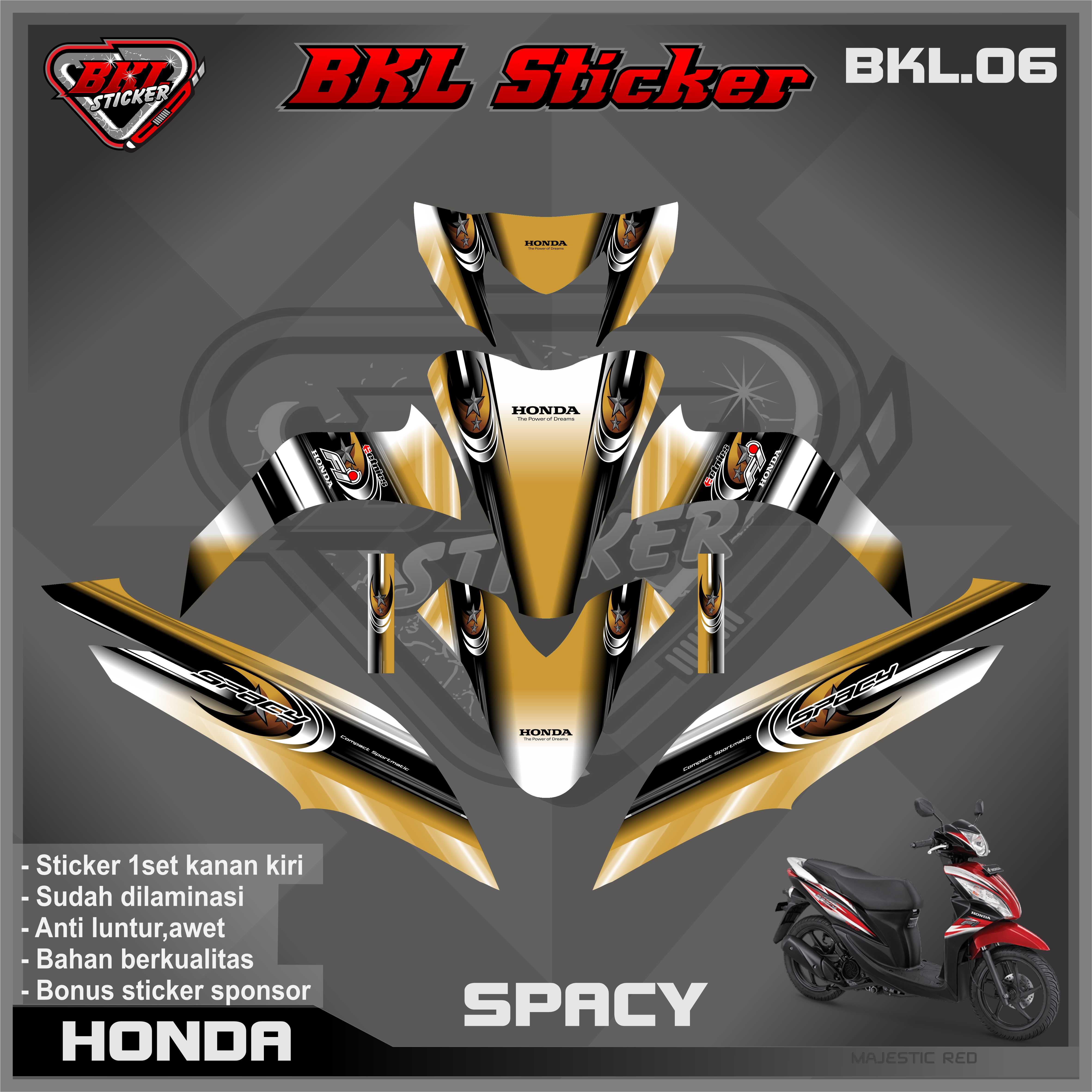 Stiker Striping DECAL Variasi Lis SPACY Full Body Desain Racing BKL.06 ...