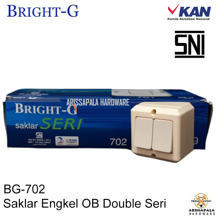 Saklar Seri double dobel OB Outbow Sakelar Lampu Tempel Dinding Tembok ...