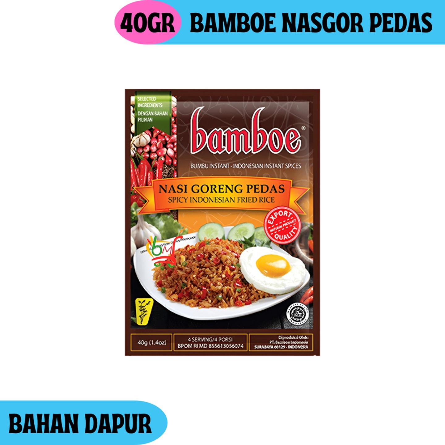 Bamboe Indonesia Nasi Goreng Pedas Bumbu Masak Instan Khas Indonesia ...