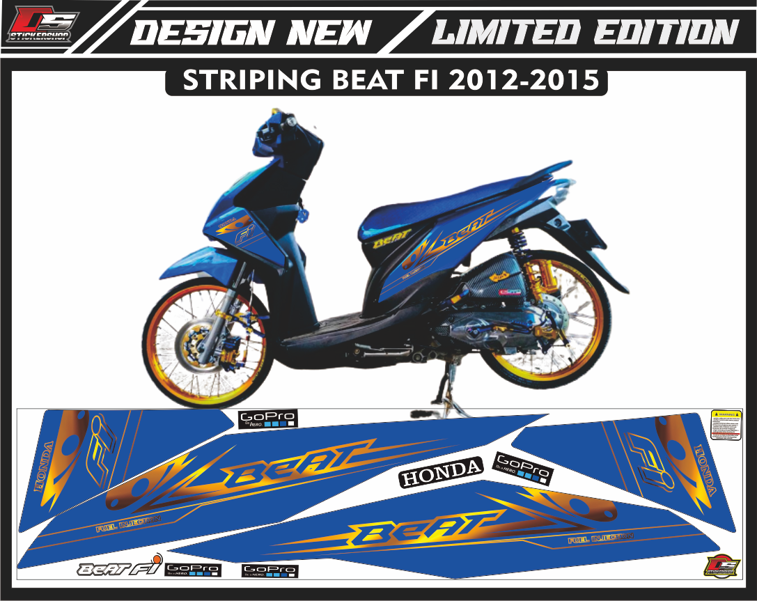 Modifikasi Beat Warna Merah Putih