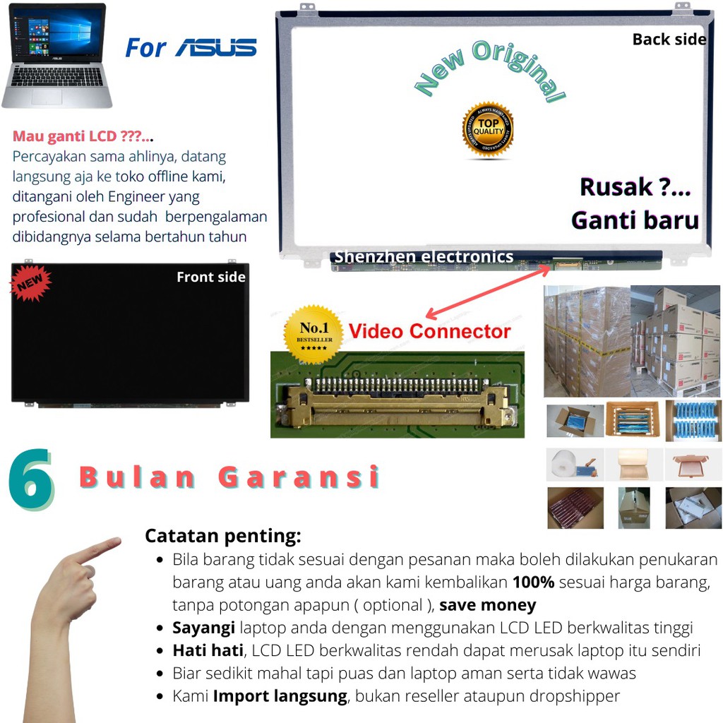 LCD Laptop Asus A507U A507MA Notebook Panel Screen | Lazada Indonesia