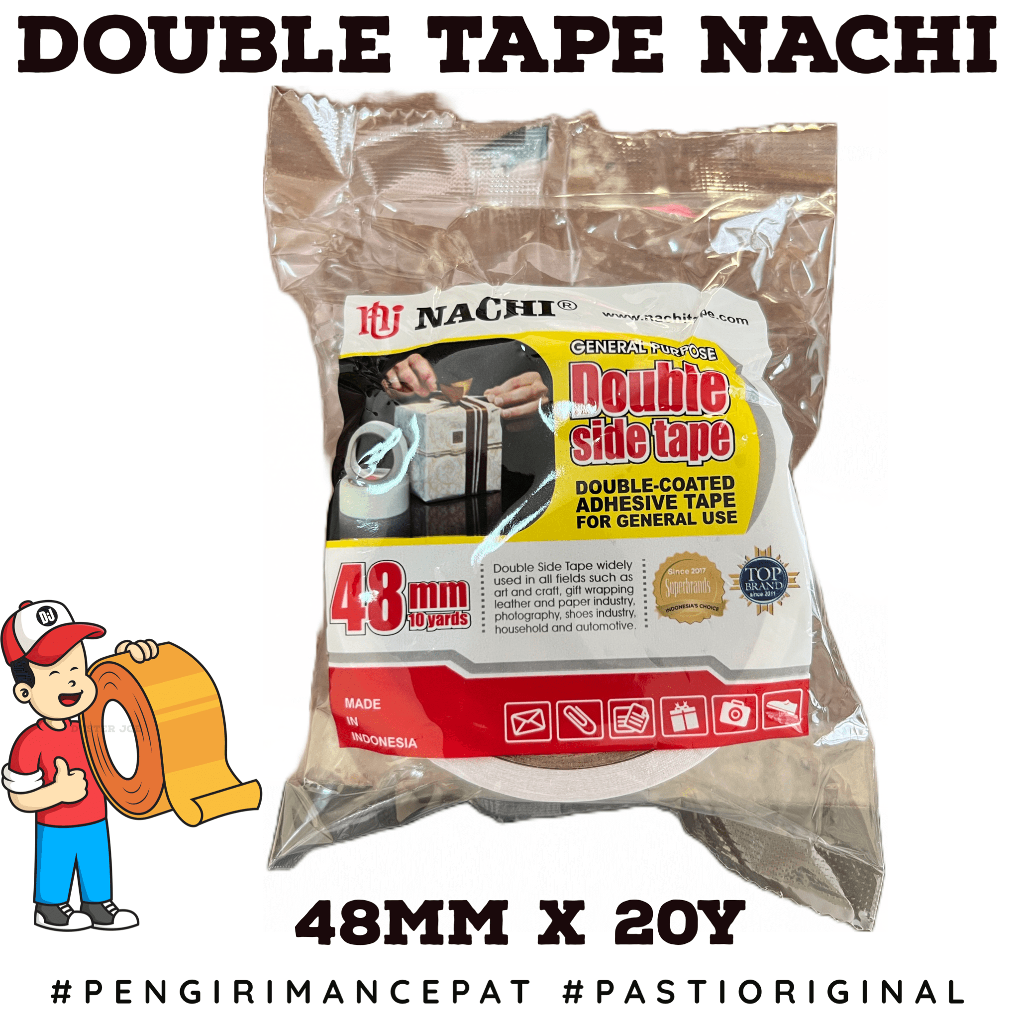 Double Tape Nachi 2 inch 48mm 10 YARD PER 1 ROLL | Lazada Indonesia