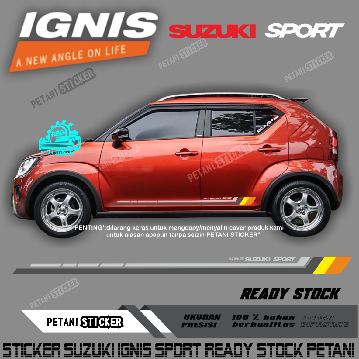 Sticker STIKER mobil suzuki ignis model terbaru sticker list body ...