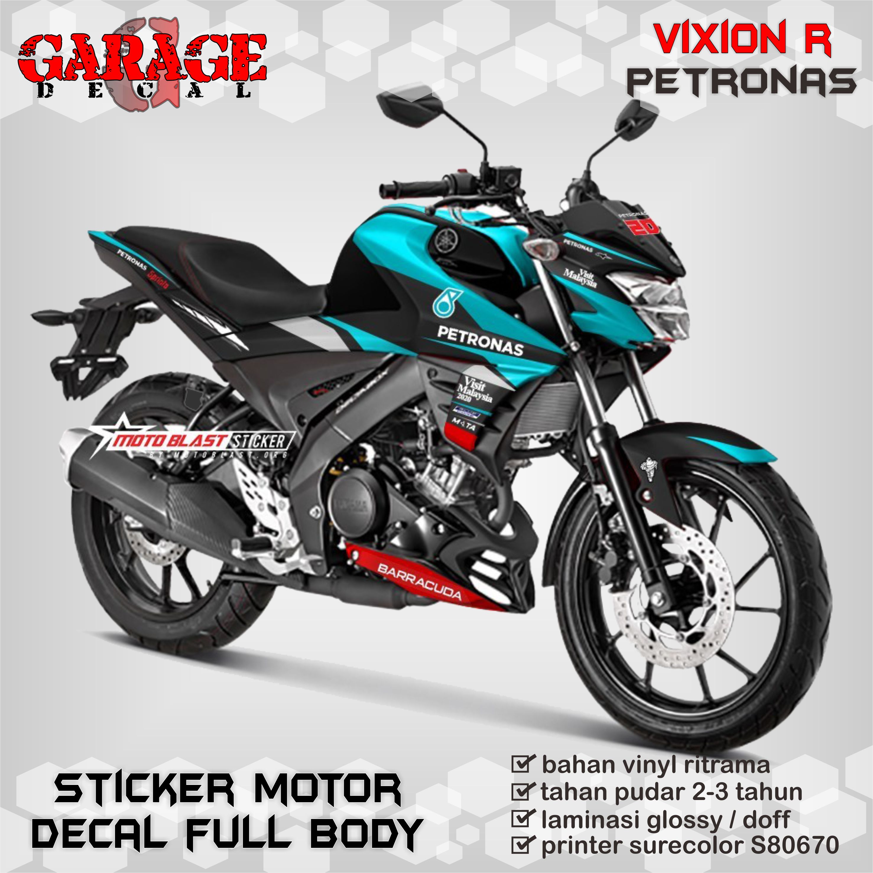 Decal vixion R full body sticker vixion r full body decal Sticker ...