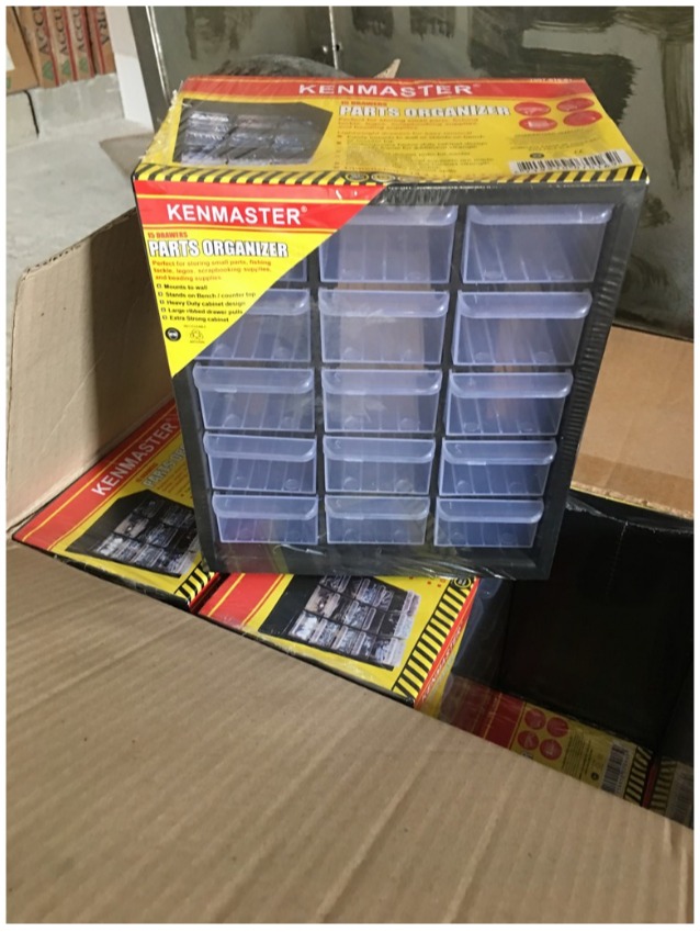 Rak komponen 15 slot ( partisi ) / kotak spare part Merk Kenmaster ...