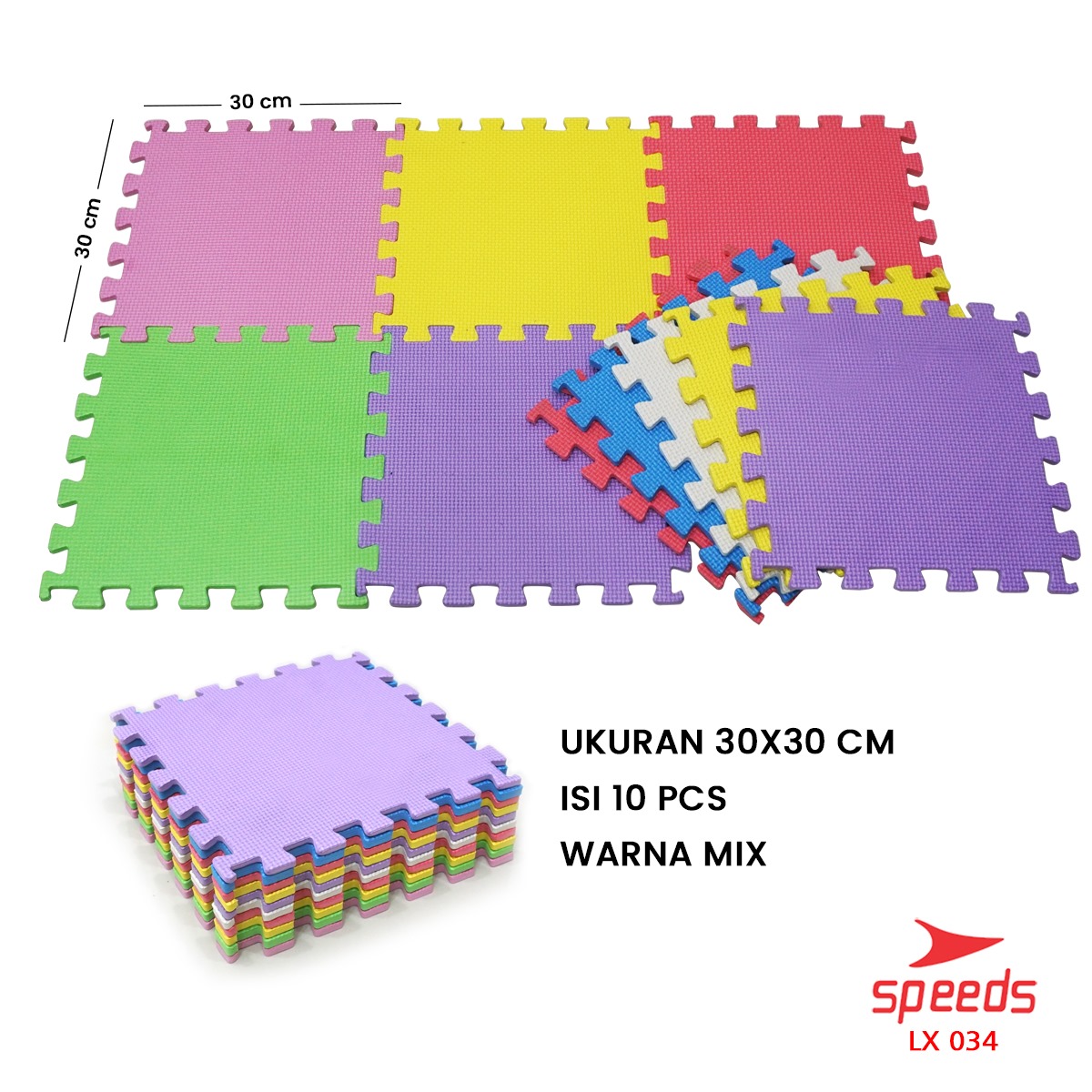 SPEEDS Evamat 30x30cm Matras Puzzle Karpet Puzzle Matras Eva Alas ...