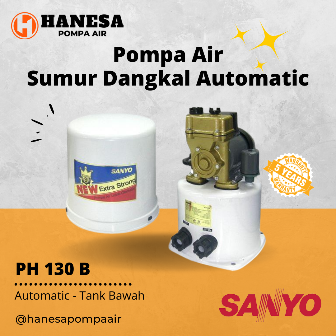 Sanyo PH 130 B Pompa Air Sumur Dangkal Otomatis | Lazada Indonesia