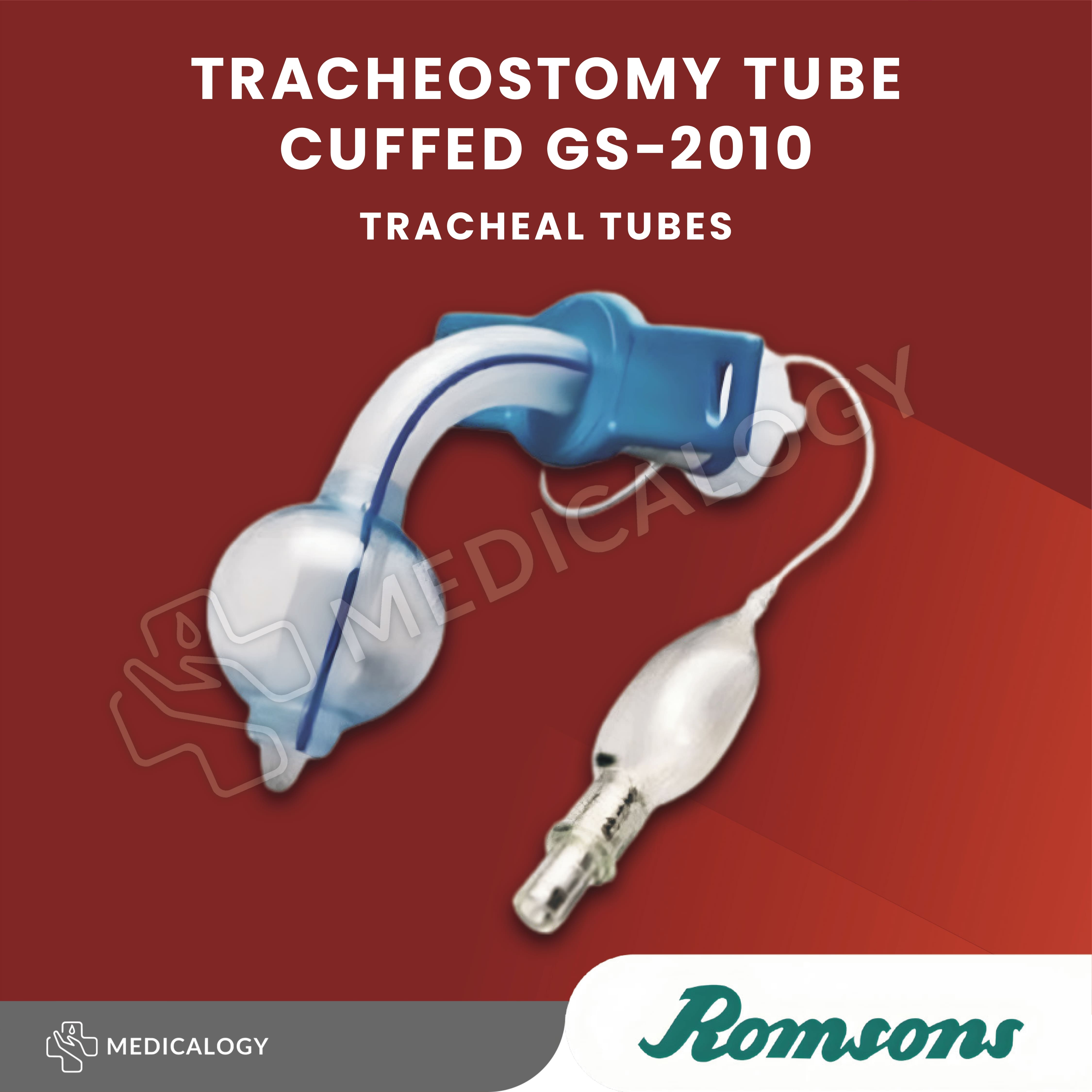 Tracheostomy Tube Cuffed Cuff Tracheal Tubes GS-2010 Romsons | Lazada ...