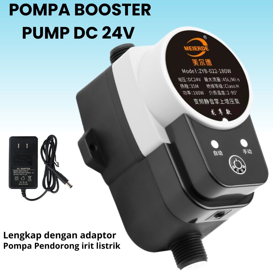 Pompa Air Otomatis Booster Pump DC 24V Pompa dorong mesin cuci shower ...