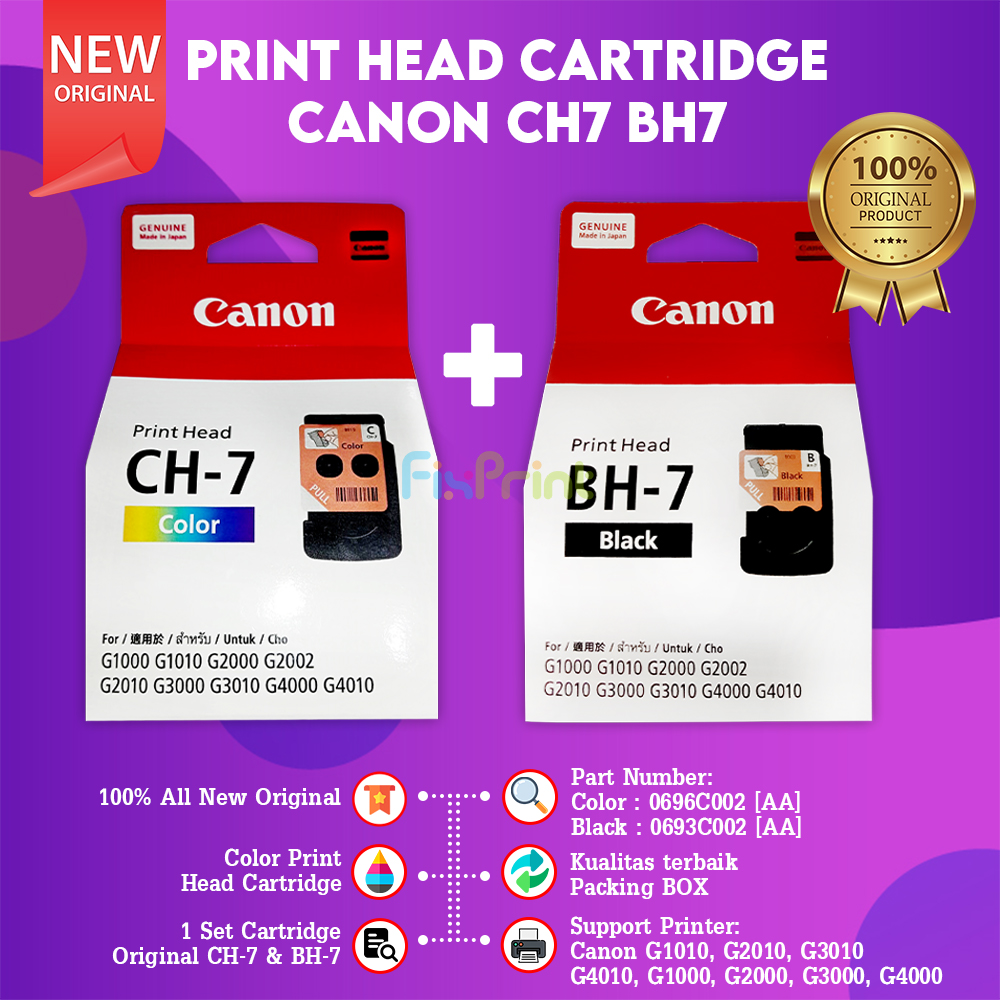 Printhead Cartridge BH-7 BH7 Black CH-7 CH7 Color Canon G2010 G4010 ...