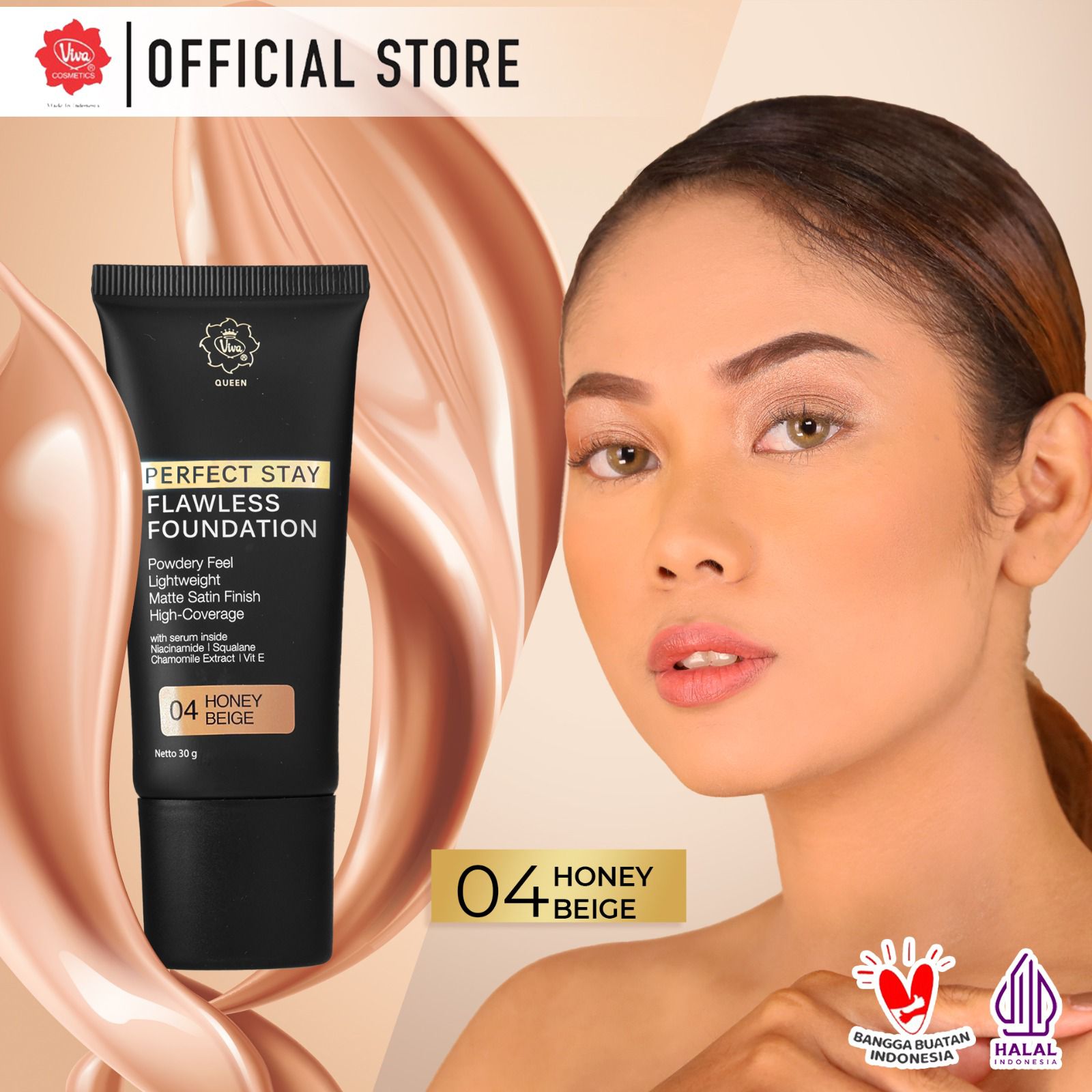 Viva Queen Perfect Stay Flawless Foundation with SERUM, NIACINAMIDE, UV ...