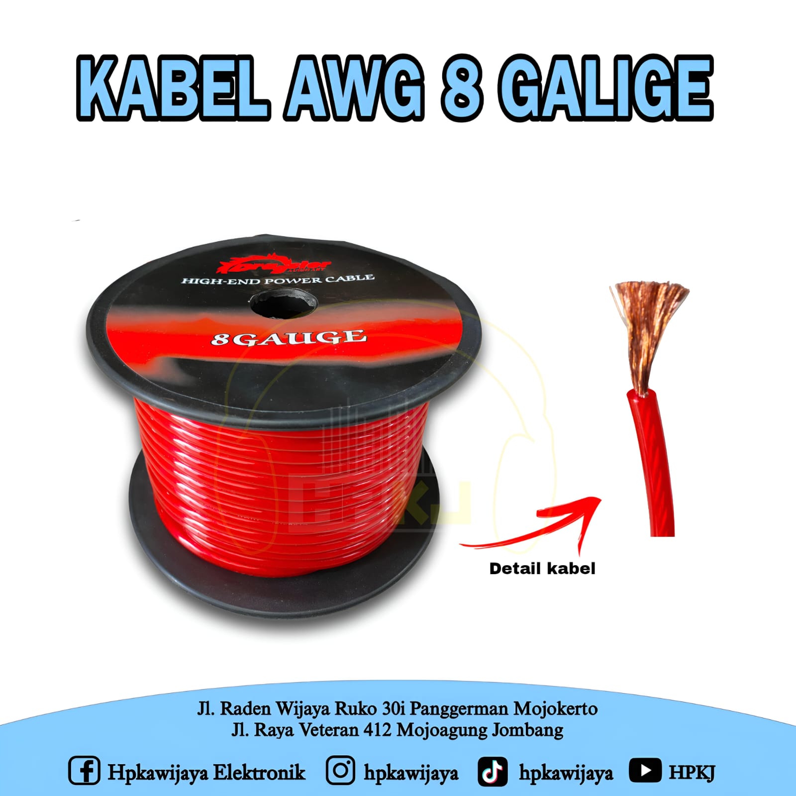 KABEL POWER 8 AWG GALIGE kabel power 8 AWG galige | Lazada Indonesia